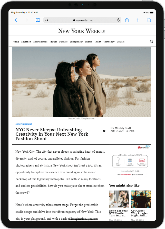 Get Featured in NY Weekly - New York Weekly