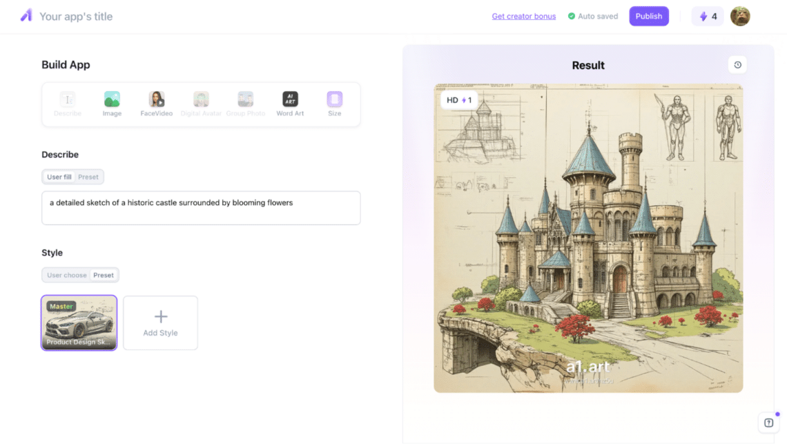Creating Artistic Sketches with a1.art: A Guide to AI-Generated Art